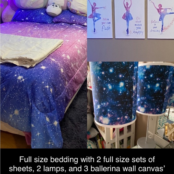 Bedding | Full Size Bedding 2 Sets Full Size Sheets 2 Lamps And 3 ...